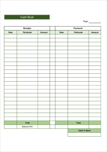 Cash Book Template for Excel | Free Download